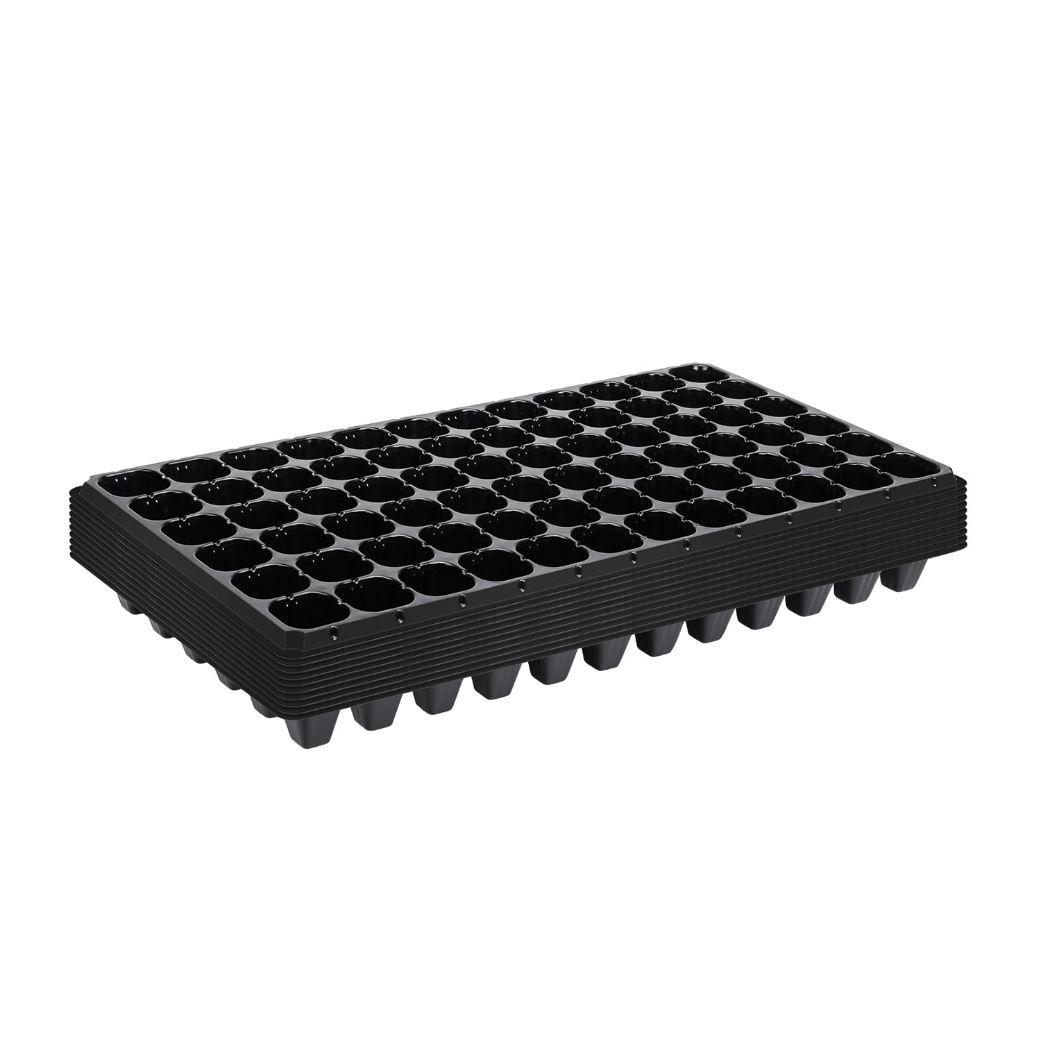10 Pack of 72 Cell Seedling Trays with Drain Holes, 720 Cells ...